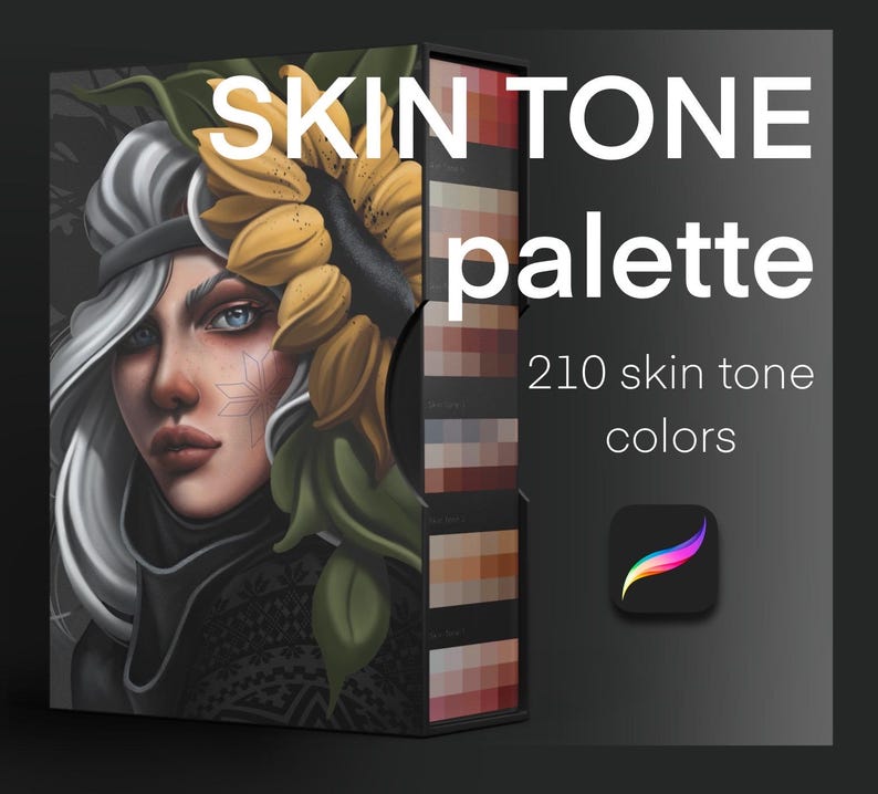Procreate Portrait Color Palettes – 7 Skin Tone Swatches for Digital ...