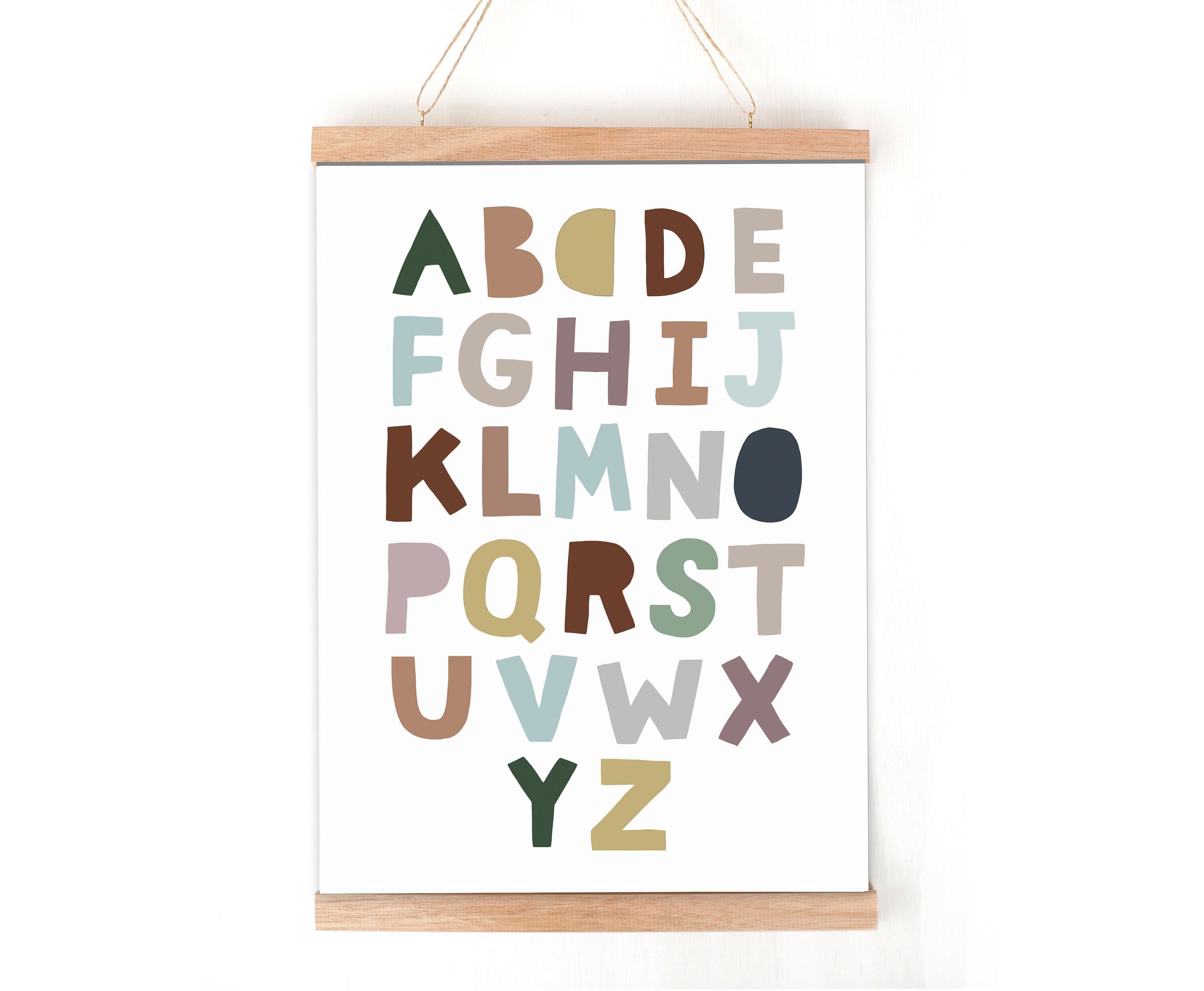 Numbers Printable Nursery Print Gender Neutral Scandi Boho Earthy ...