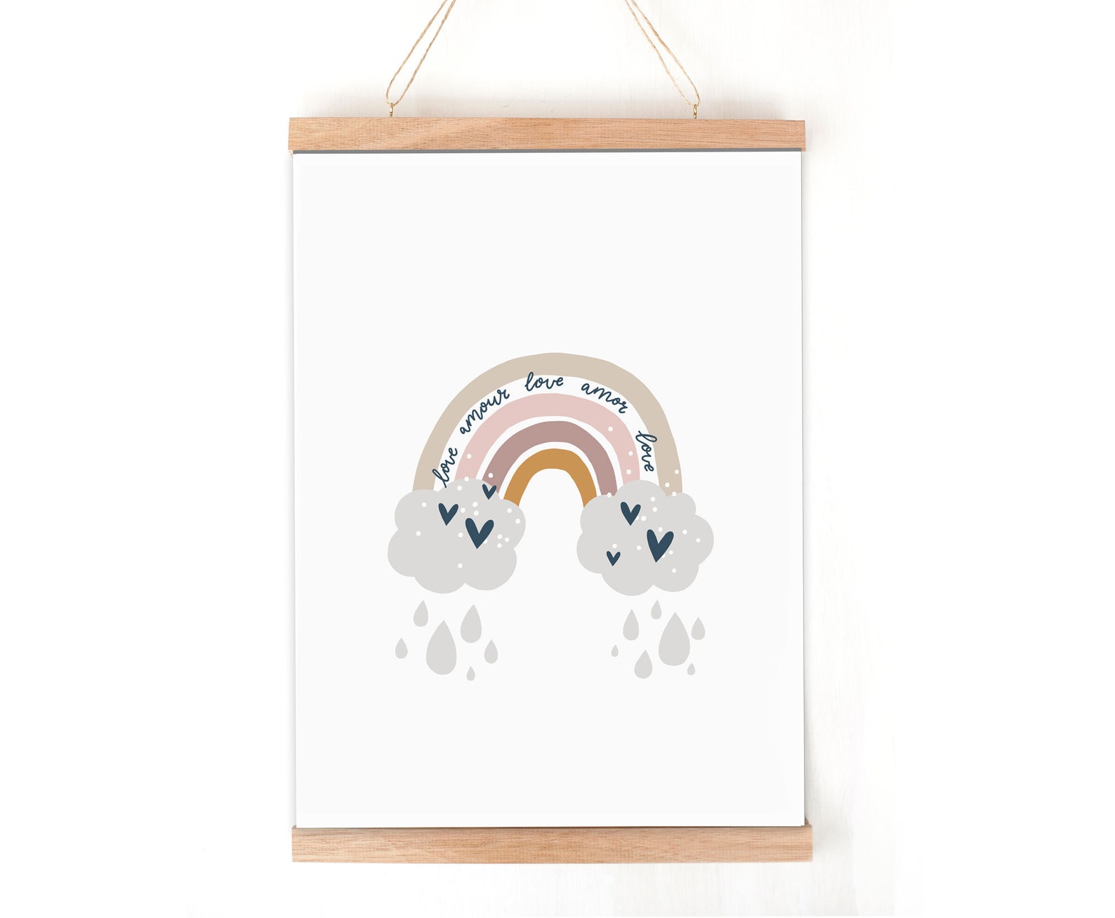 Rainbow Sun Printable Set Boho Earthy Neutral Pastel - Etsy