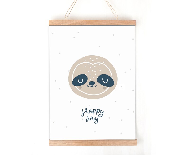 Sloth - Printable - Motivational Boho Earthy Neutral Pastel Nursery ...