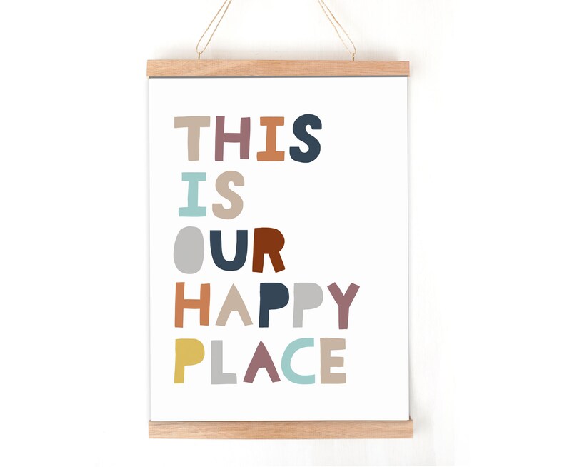 This is Our Happy Place - Printable - Motivational Playroom - Boho ...