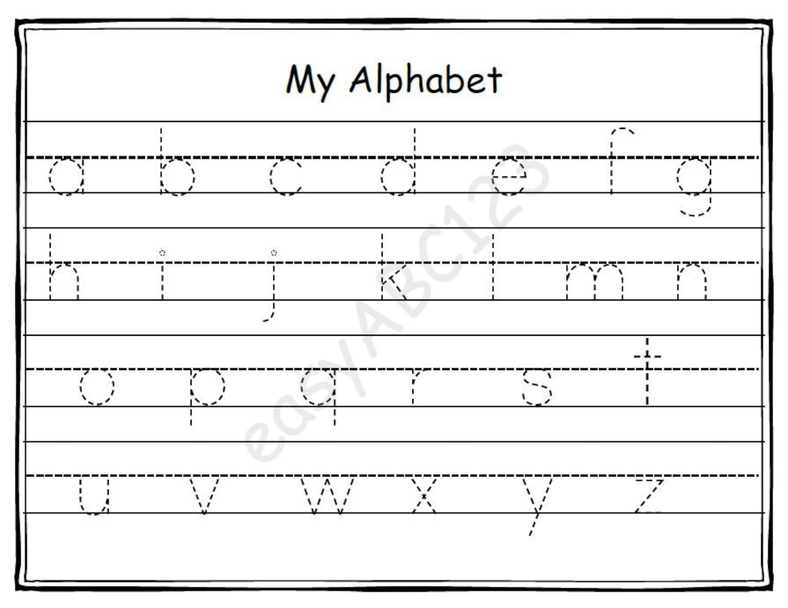 Printable My Alphabet Letters Tracing Pages | Includes Bonus Practice ...