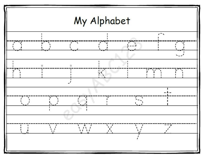 Printable My Alphabet Letters Tracing Pages | Includes Bonus Practice ...