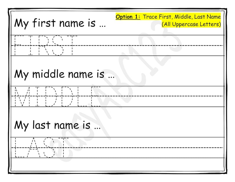 Printable "my Name Is" Tracing Pages | Personalized | Includes Bonus ...