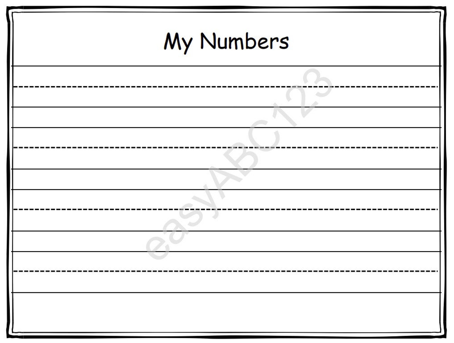 Printable 0-100 My Numbers Tracing Page | Includes Bonus Practice Page ...