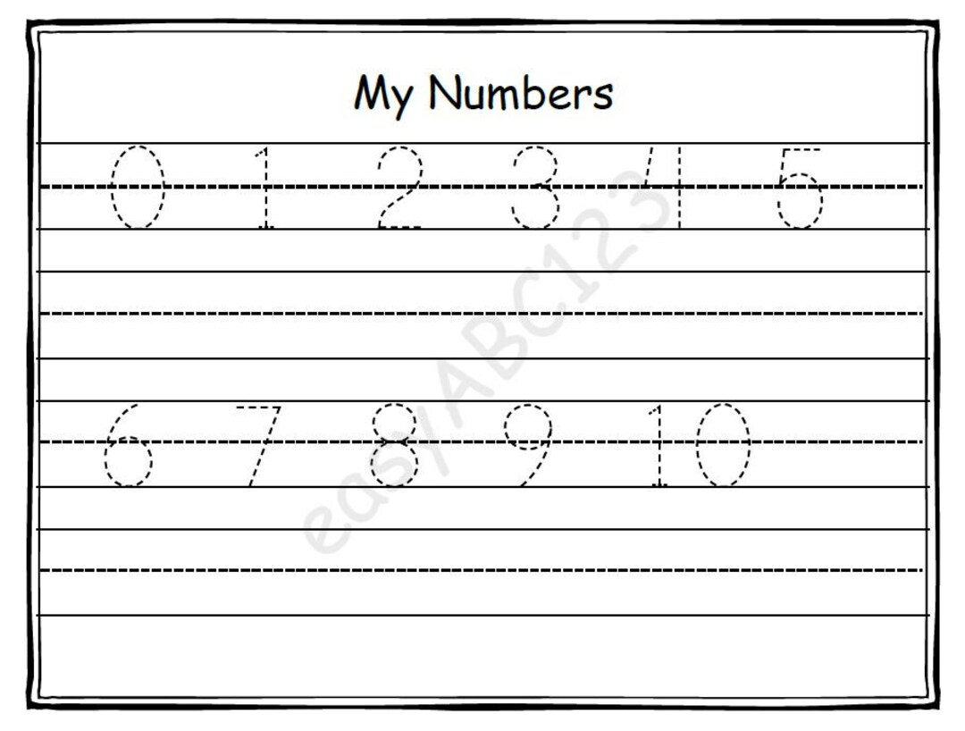 Printable 0-10 My Numbers Tracing Page | Includes Bonus Practice Page ...