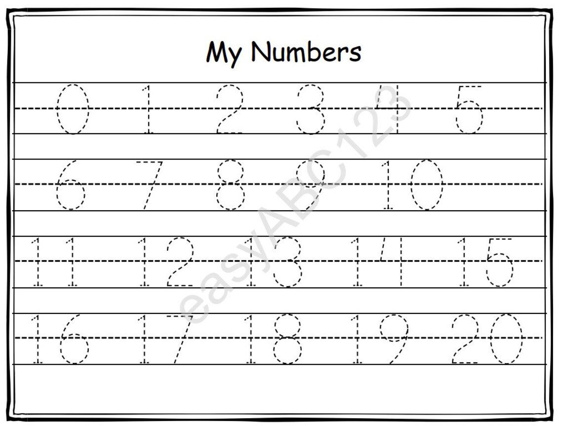 Printable 0-100 My Numbers Tracing Page | Includes Bonus Practice Page ...
