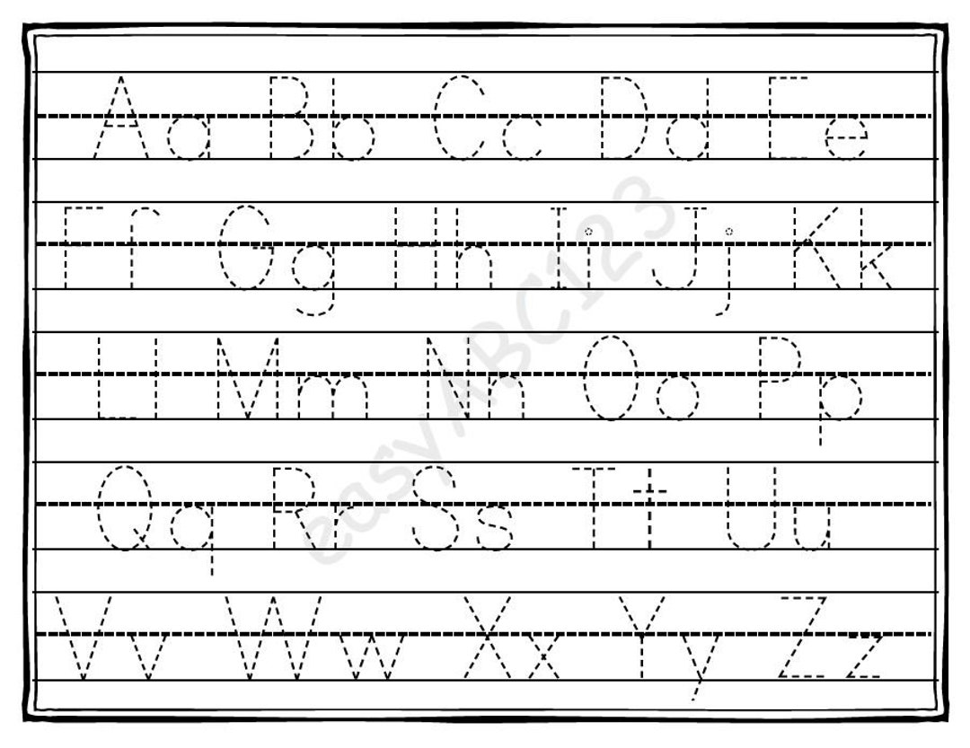 Printable Alphabet Letters Tracing Page | Includes Bonus Practice Page ...