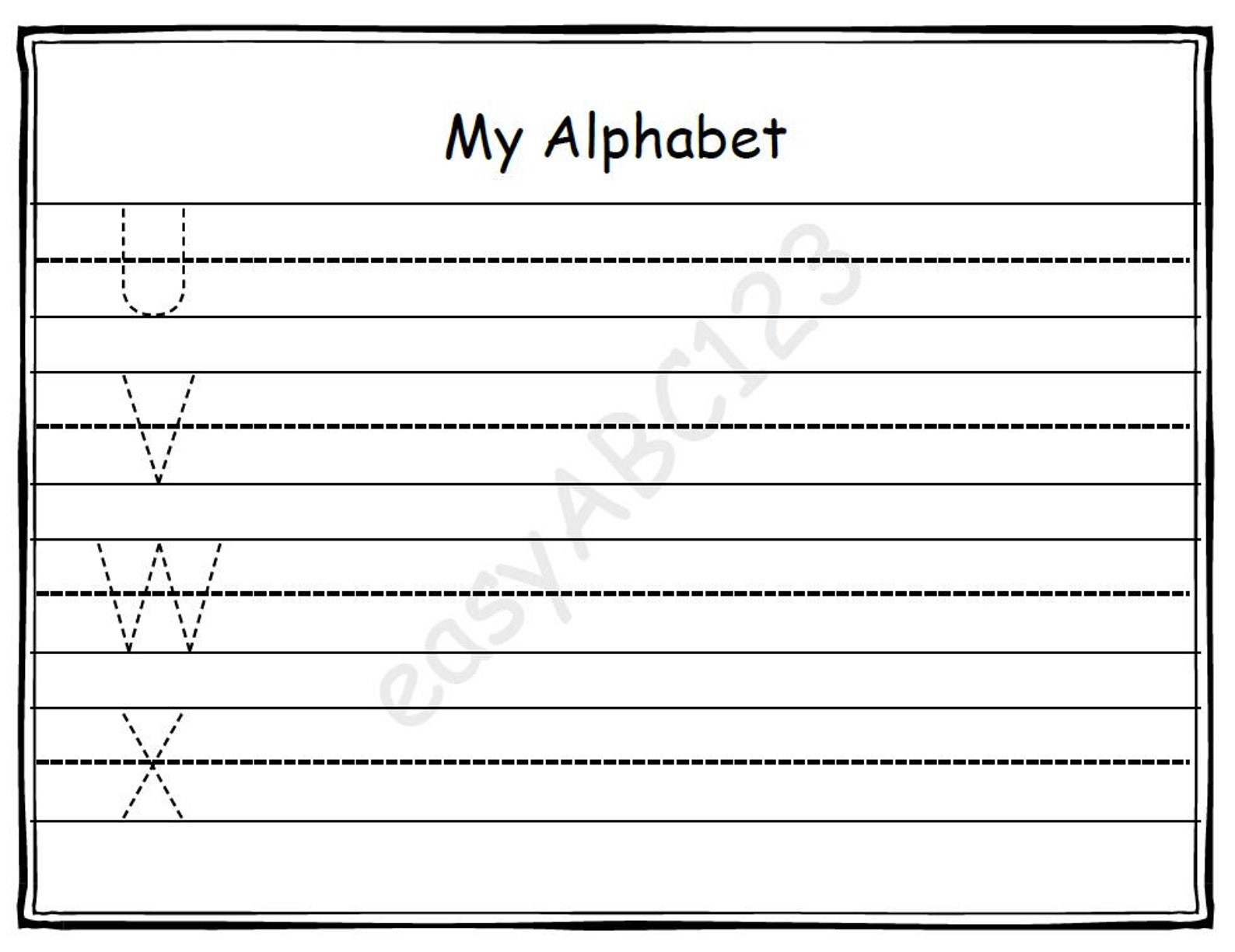 Printable Uppercase Alphabet Letters Trace & Copy Pages | Includes ...