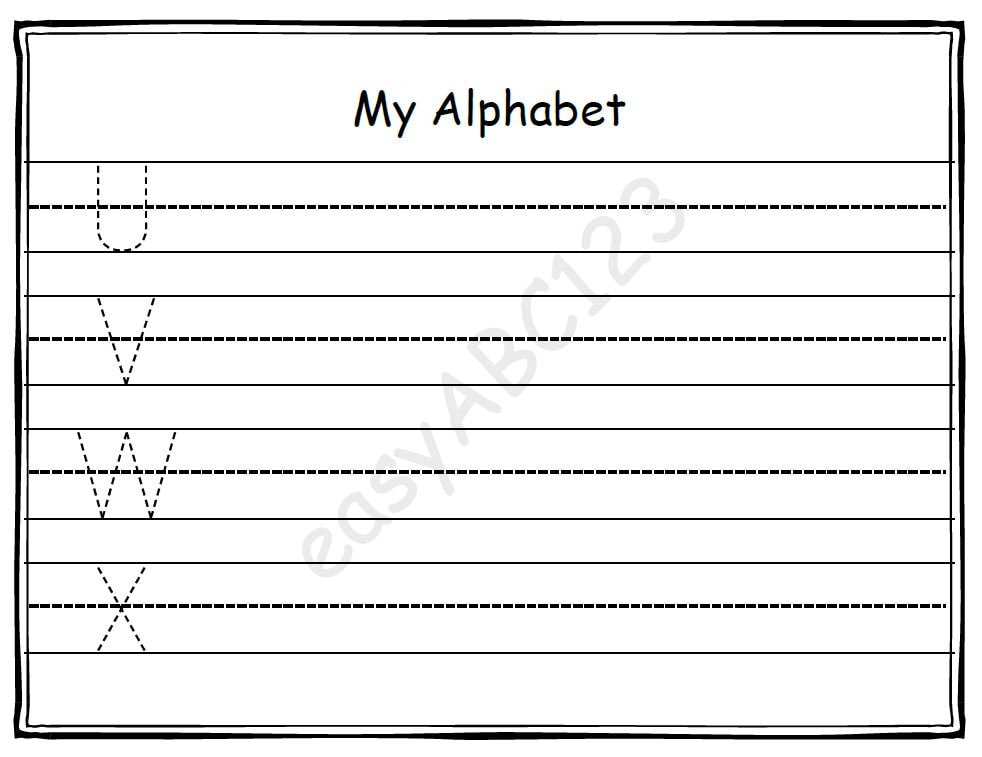 Printable Uppercase Alphabet Letters Trace & Copy Pages | Includes ...
