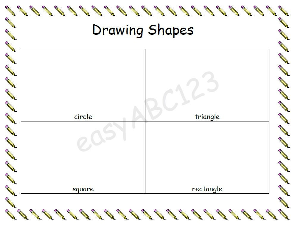 Printable Tracing Shapes Pages Includes 2 Bonus Practice Drawing Shapes ...