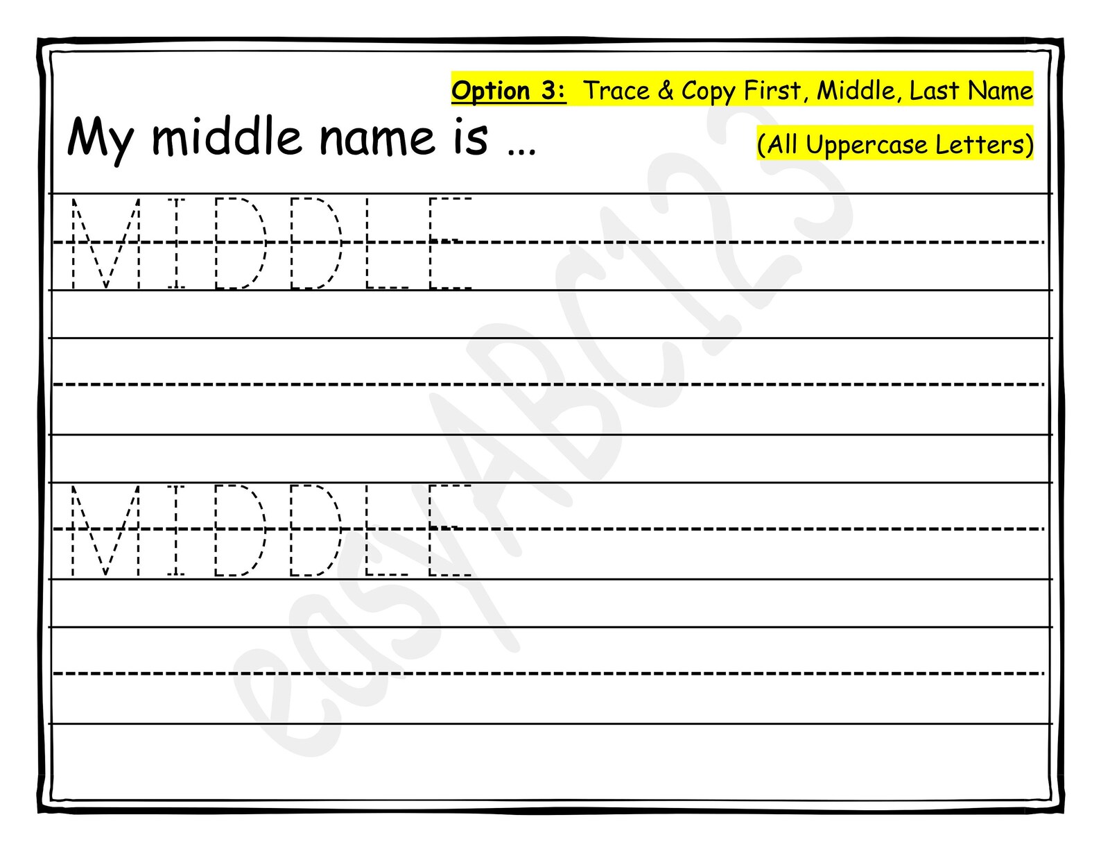 Printable "my Name Is" Tracing Pages | Personalized | Includes Bonus ...