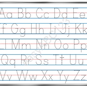 Printable Alphabet Letters Tracing Page | Includes Bonus Practice Page ...