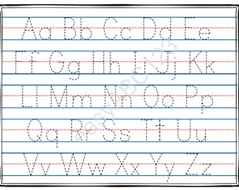 Printable Alphabet Letters Tracing Page Includes Bonus Practice Page ...