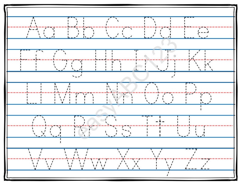 Printable Alphabet Letters Tracing Page | Includes Bonus Practice Page ...