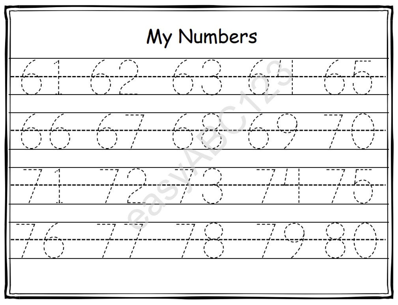 Printable 0-100 My Numbers Tracing Page | Includes Bonus Practice Page ...