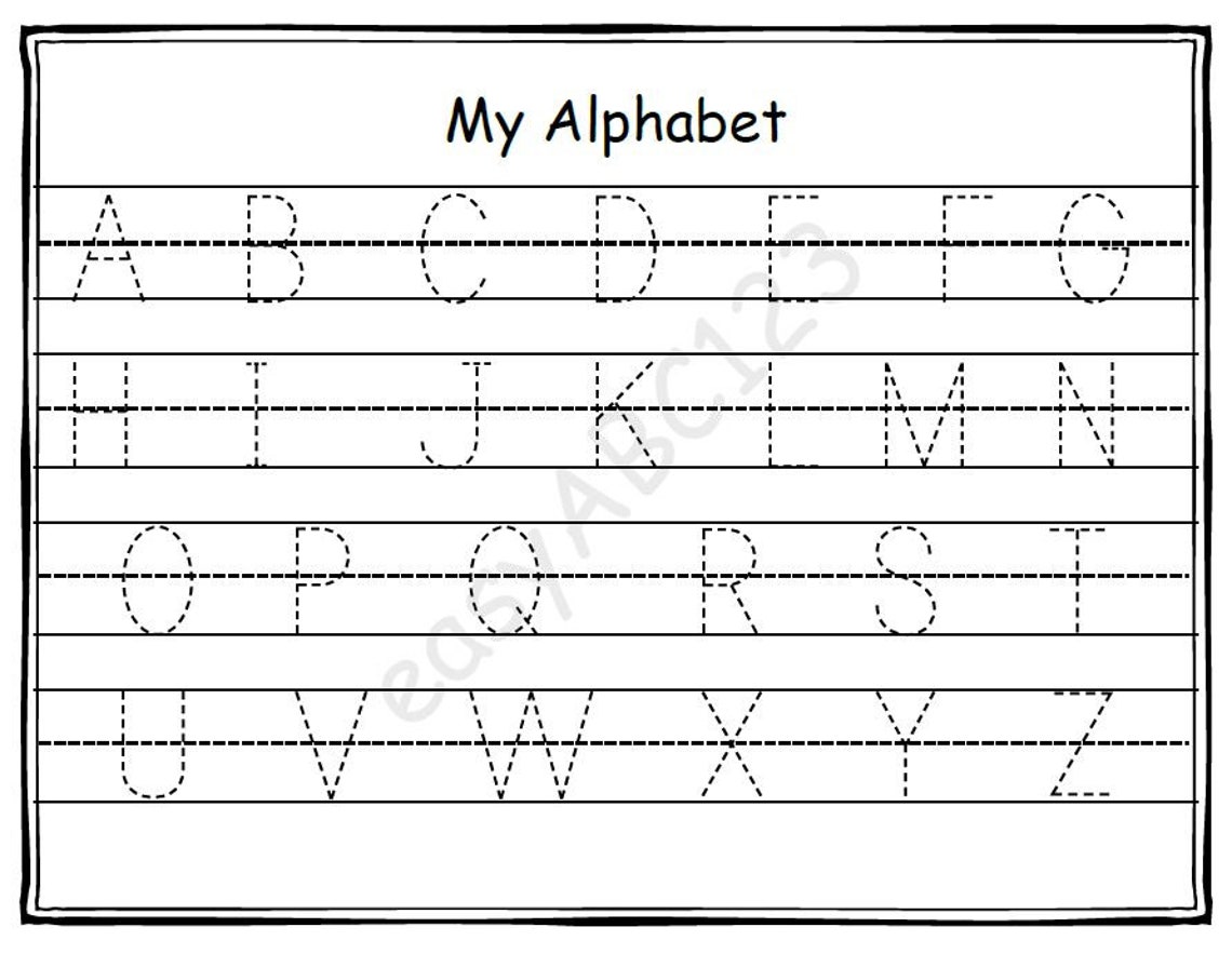 Printable My Alphabet Letters Tracing Pages | Includes Bonus Practice ...