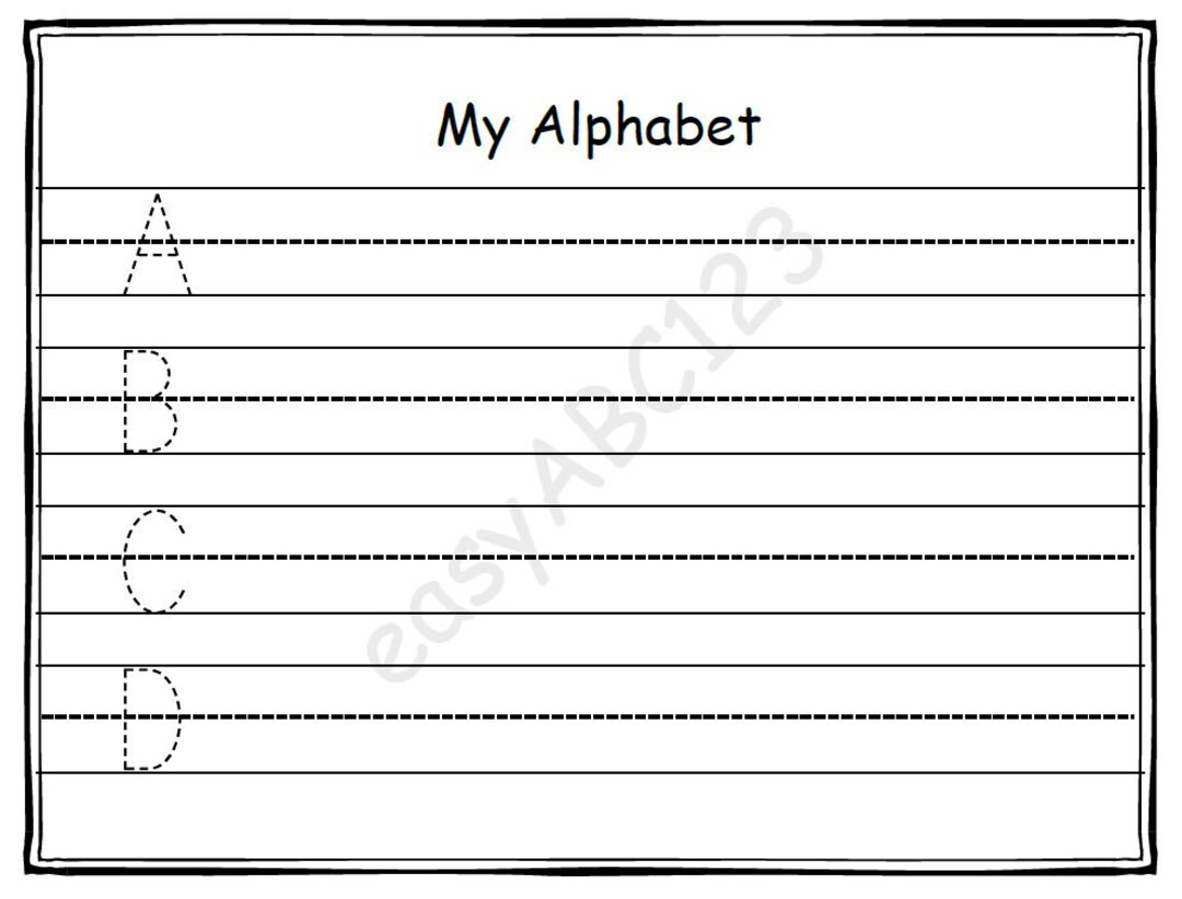 Printable Uppercase Alphabet Letters Trace & Copy Pages | Includes ...