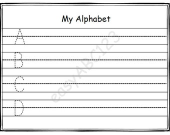 Printable Alphabet Letters Tracing Page Includes Bonus Practice Page - Etsy