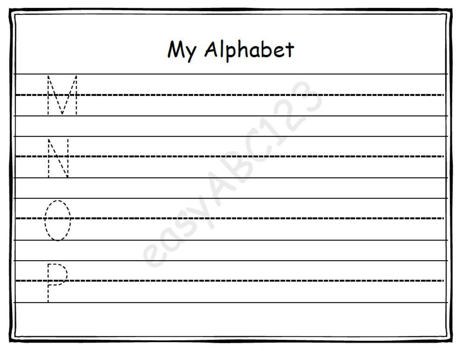 Printable Uppercase Alphabet Letters Trace & Copy Pages | Includes ...