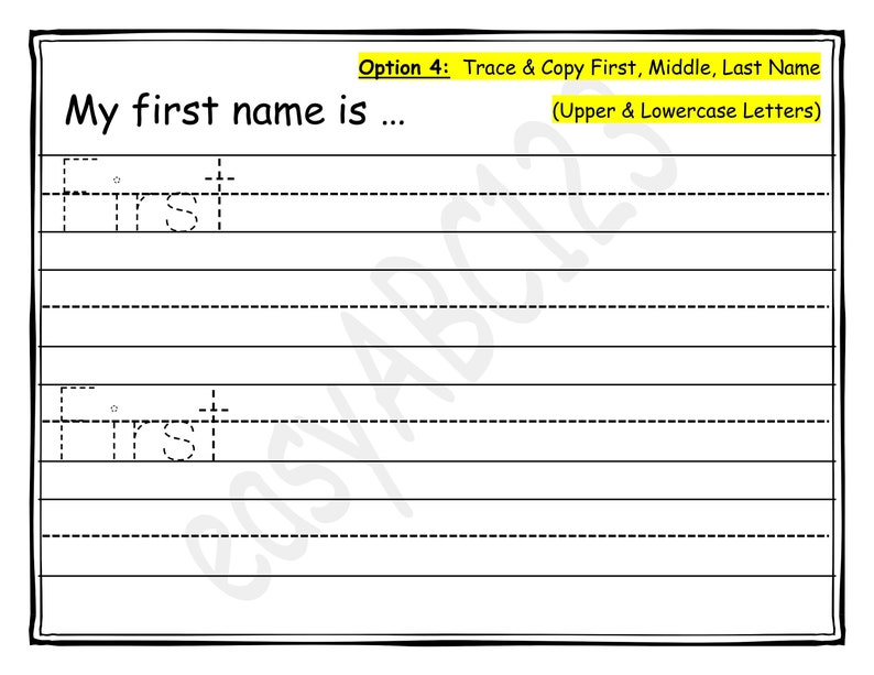 Printable "my Name Is" Tracing Pages | Personalized | Includes Bonus ...