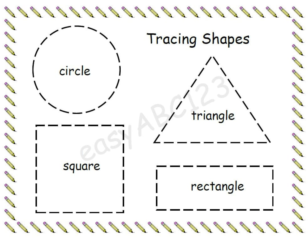 Printable Tracing Shapes Pages | Includes 2 Bonus Practice Drawing ...