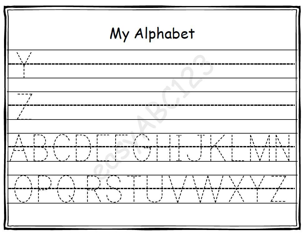 Printable Uppercase Alphabet Letters Trace & Copy Pages | Includes ...