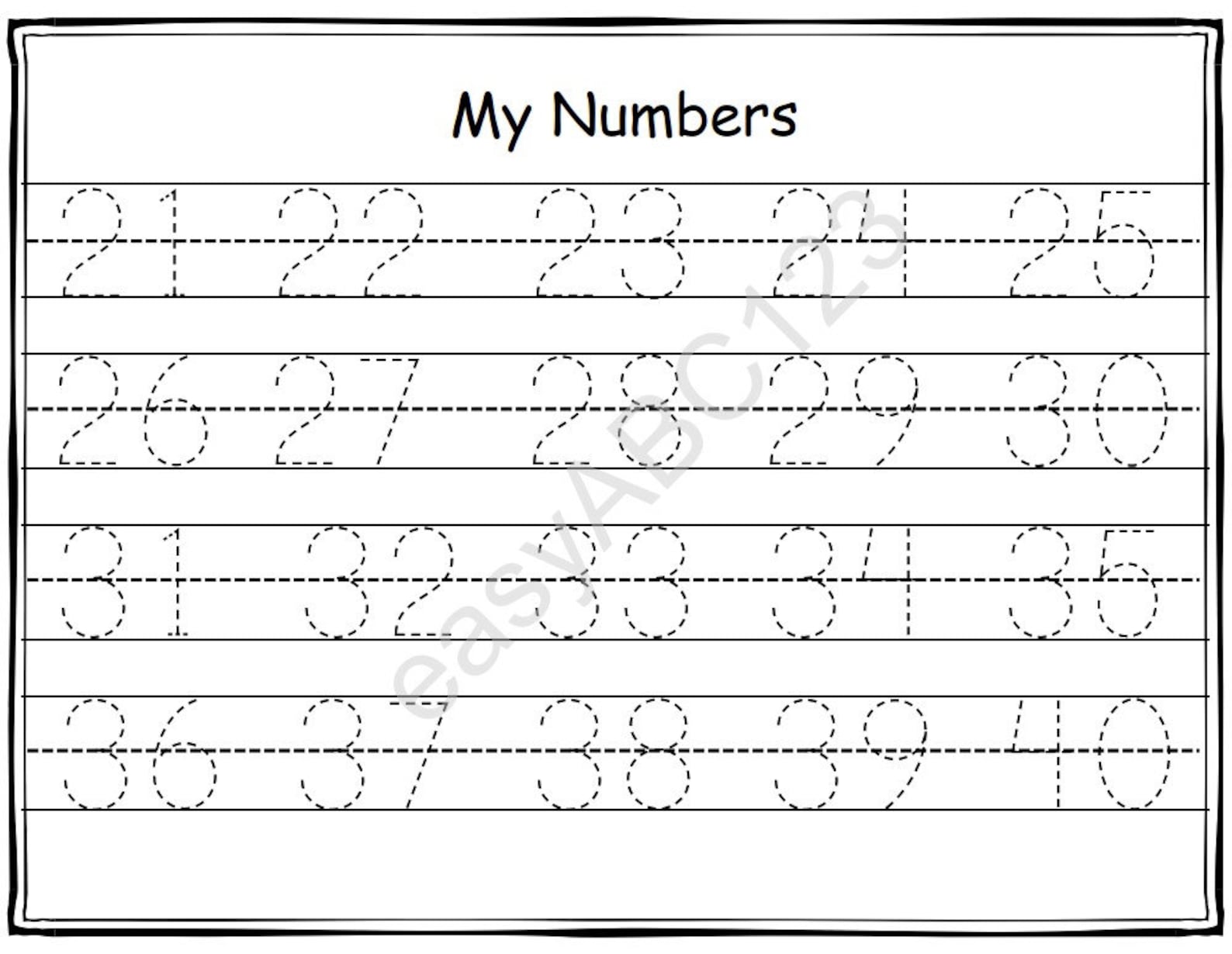 Printable 0-100 My Numbers Tracing Page | Includes Bonus Practice Page ...