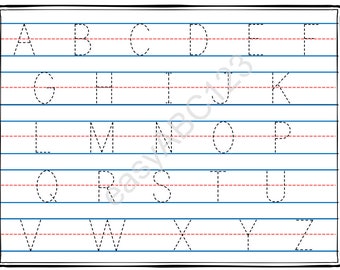 Printable Alphabet Letters Tracing Page Includes Bonus - Etsy