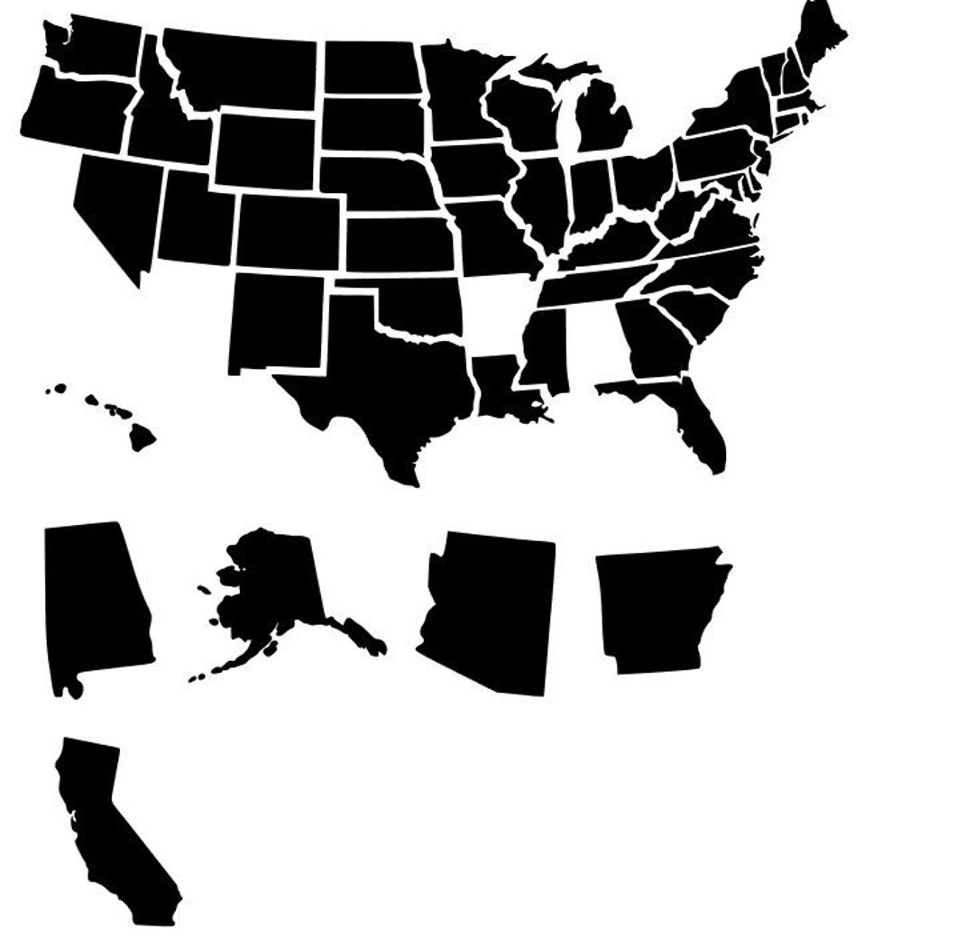 Decal Sticker US States User for Car Window, Laptop, Walls or Any Flat ...