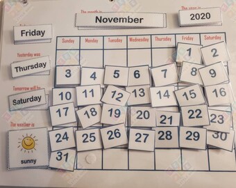 Velcro Calendar - Etsy
