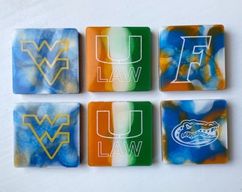 Custom College Coasters - Etsy