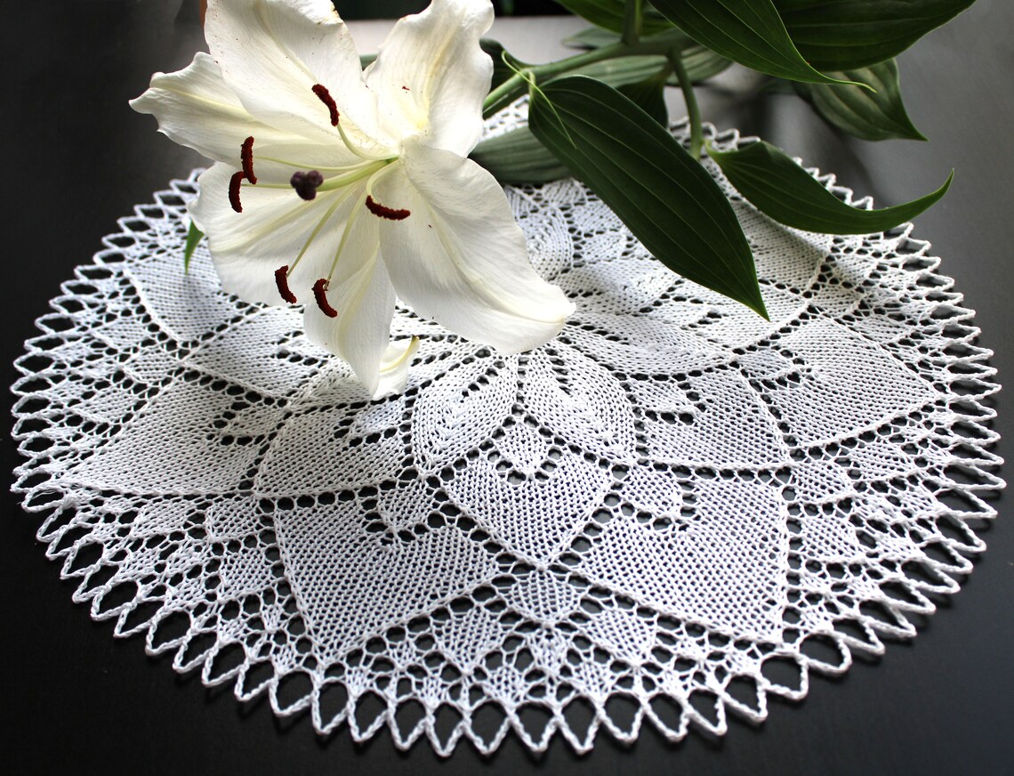 Lace Doily, Flower, Handmade, Knitted, Tablecloth, 39 Cm, Perfect Gift ...