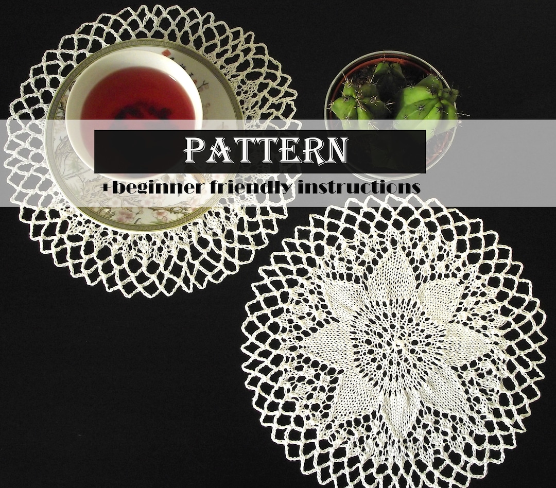 Knitted Doily (pattern + Step-by-step Instructions), Knitted Lace ...