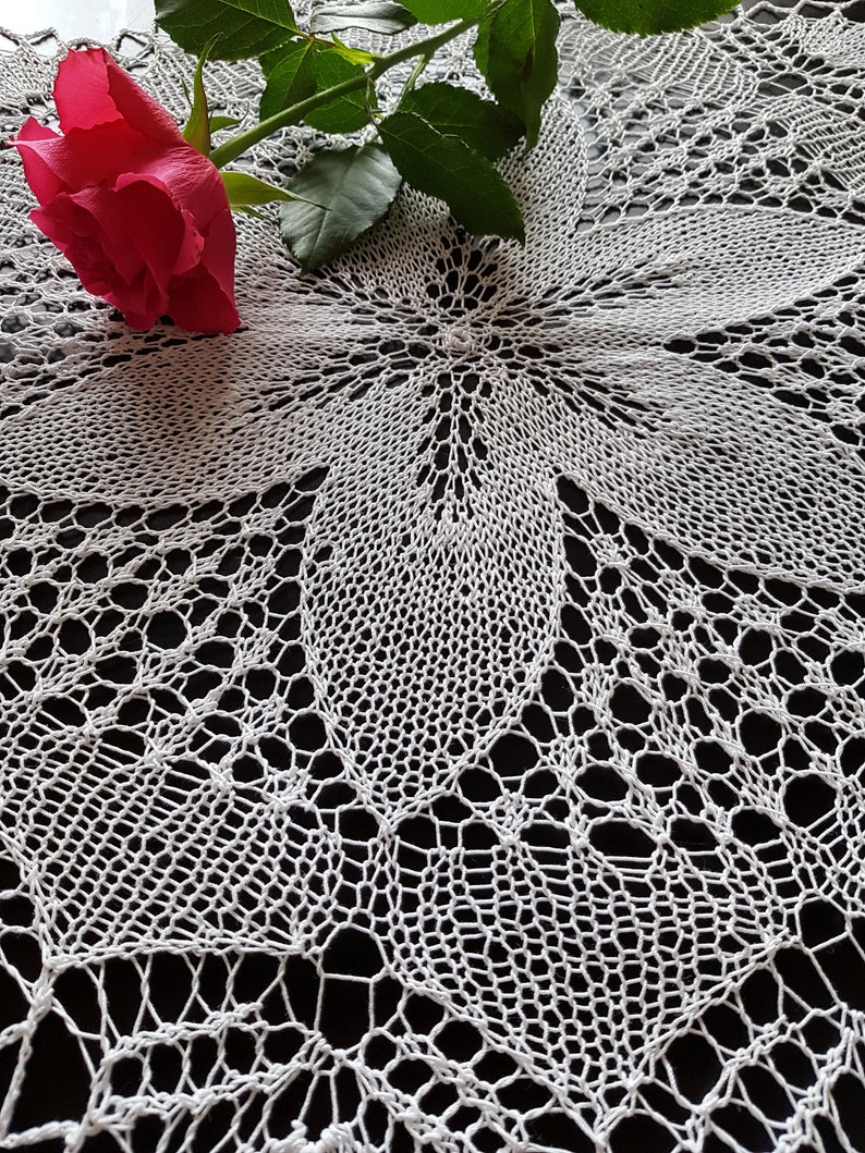 Knitted Doily (pattern + Step-by-step Instructions) - Etsy