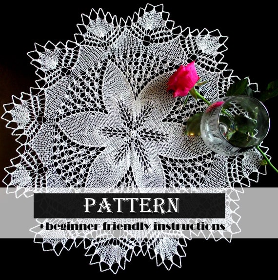Knitted Doily pattern Step-by-step Instructions - Etsy