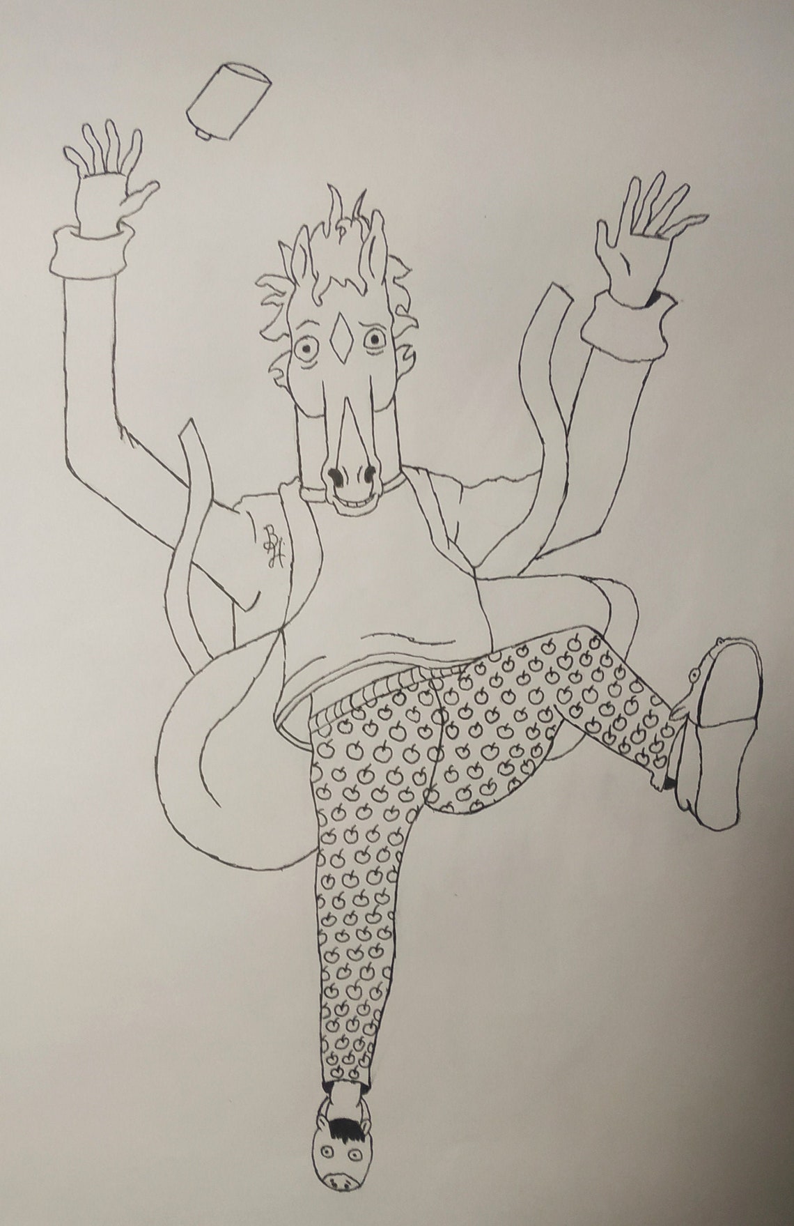 Bojack Horseman Drawing Creative Drawing Character Drawing - Etsy