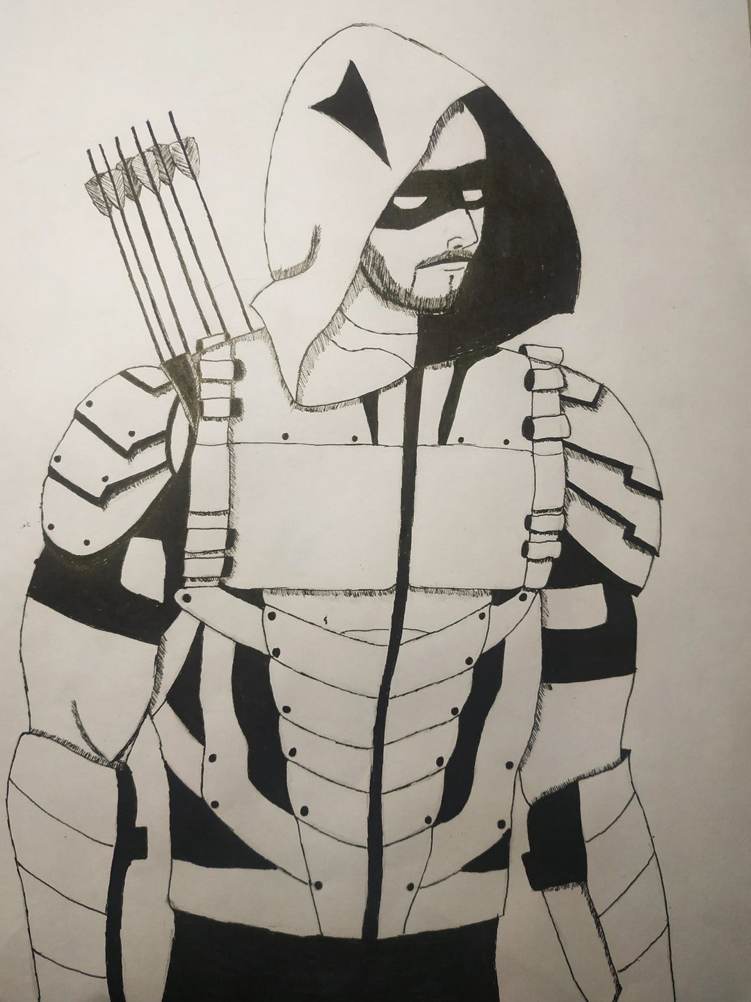 Green Arrow Drawing Pencil Drawing DC Comics Drawings - Etsy