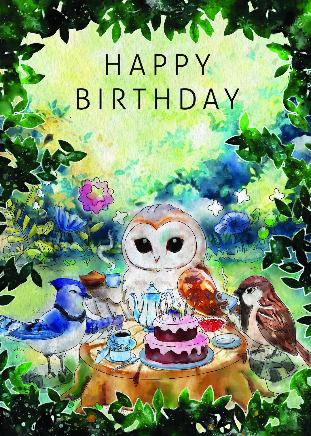 Owl Birthday Card - Etsy