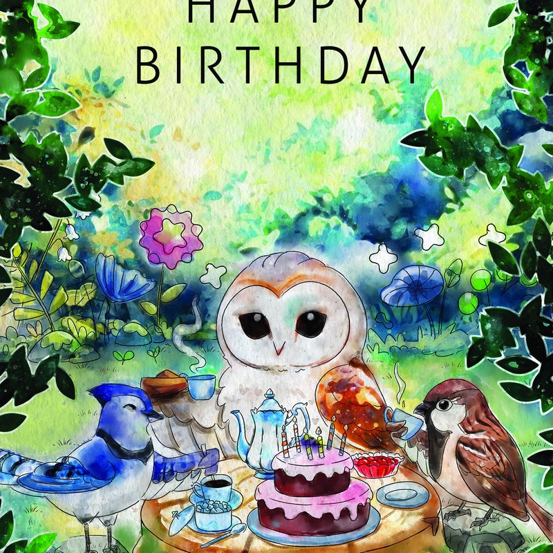 Owl Birthday Card - Etsy