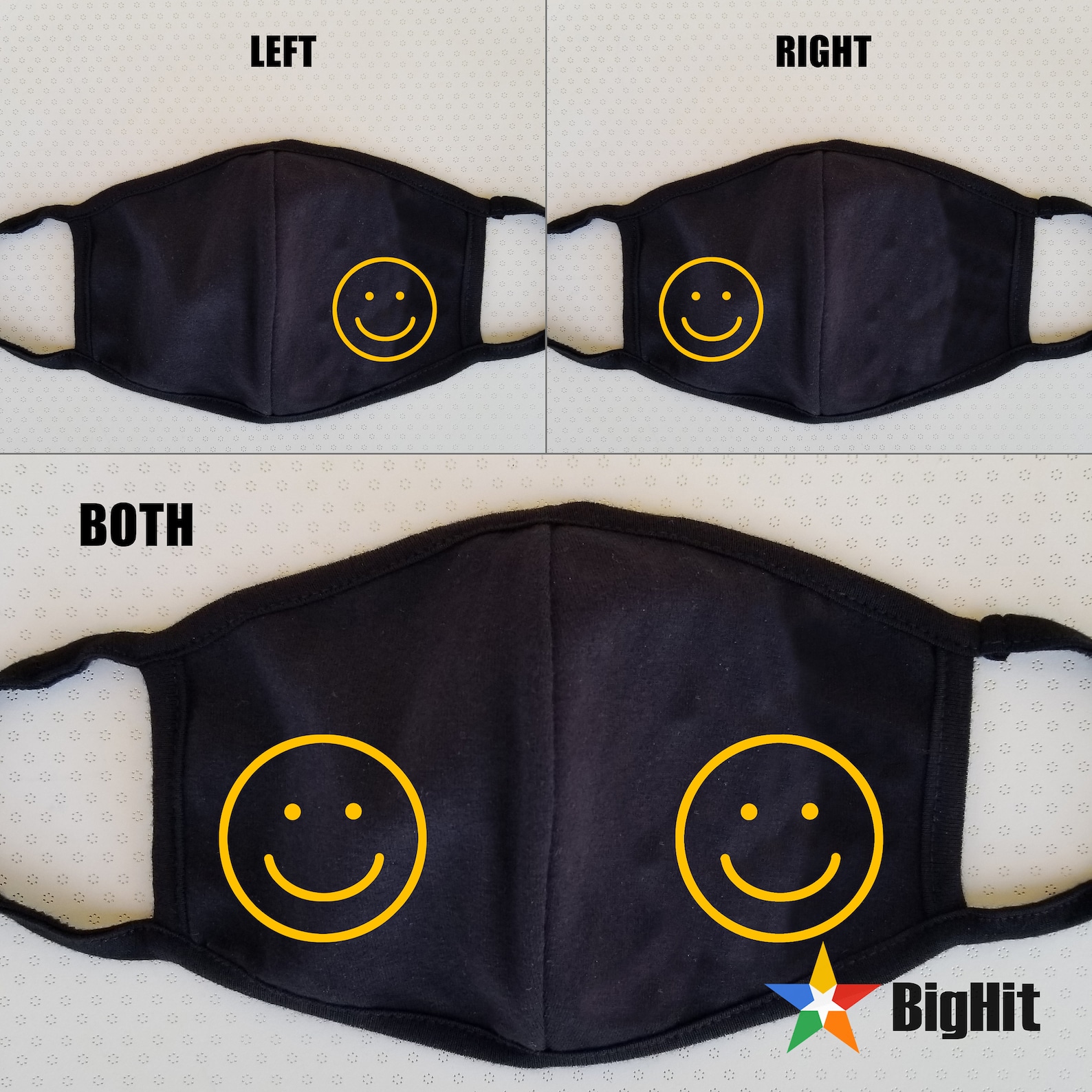 Happy Face Face Mask Smile Face Mask Happy Face Mask Happy - Etsy