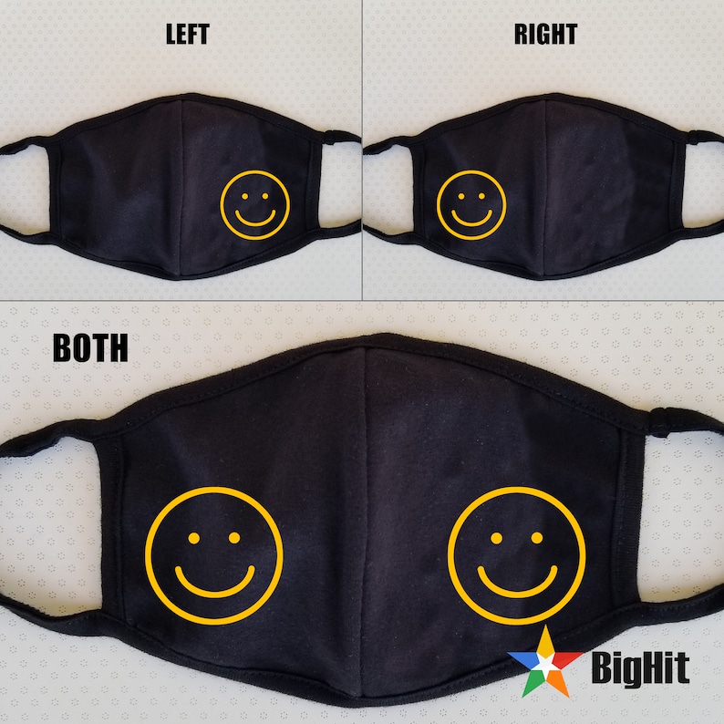 Happy Face Face Mask Smile Face Mask Happy Face Mask Happy - Etsy