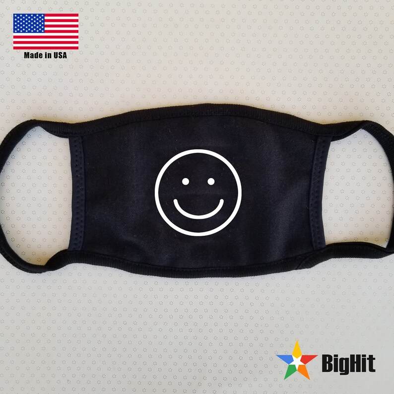 Happy Face Face Mask Smile Face Mask Happy Face Mask Happy | Etsy