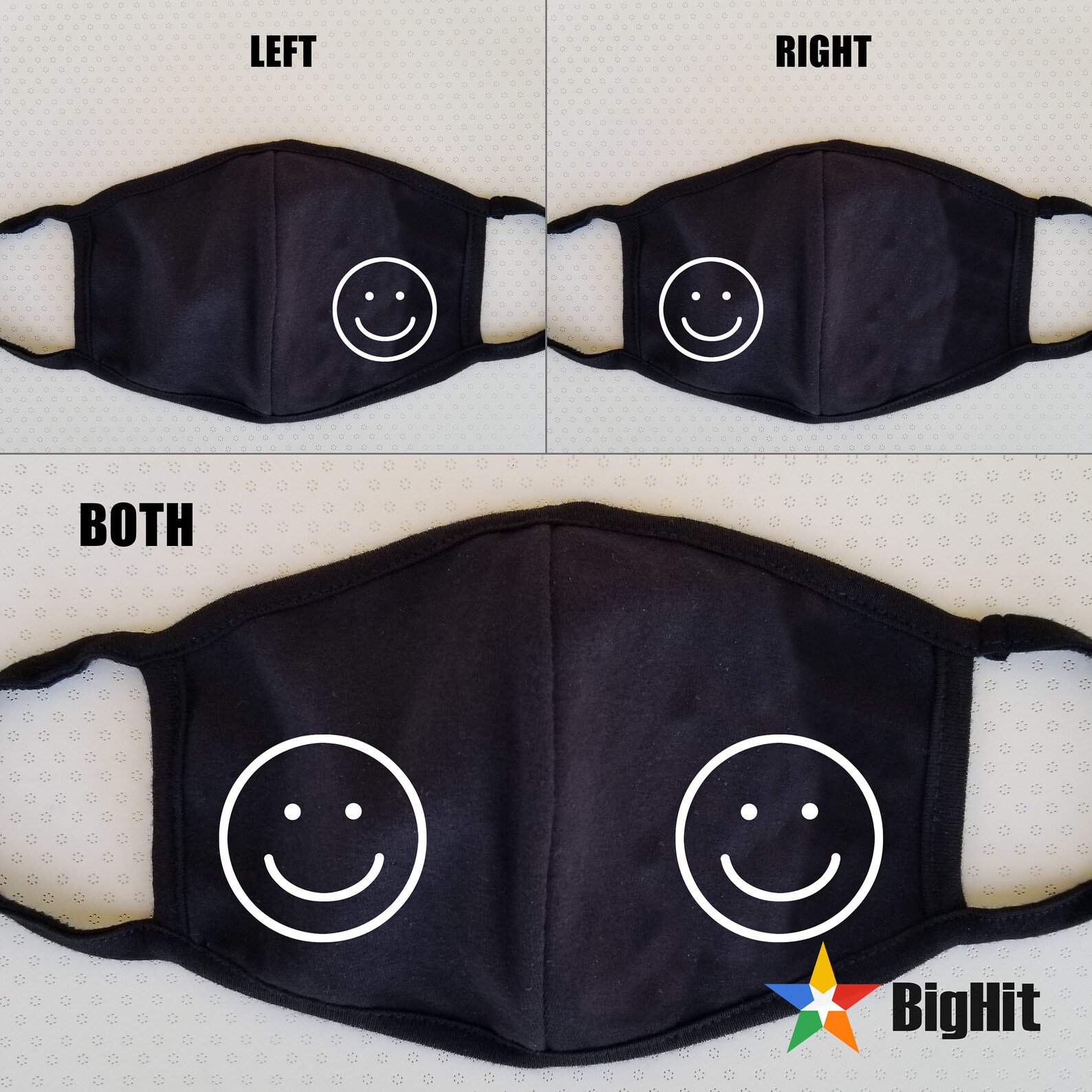 Happy Face Face Mask Smile Face Mask Happy Face Mask Happy - Etsy