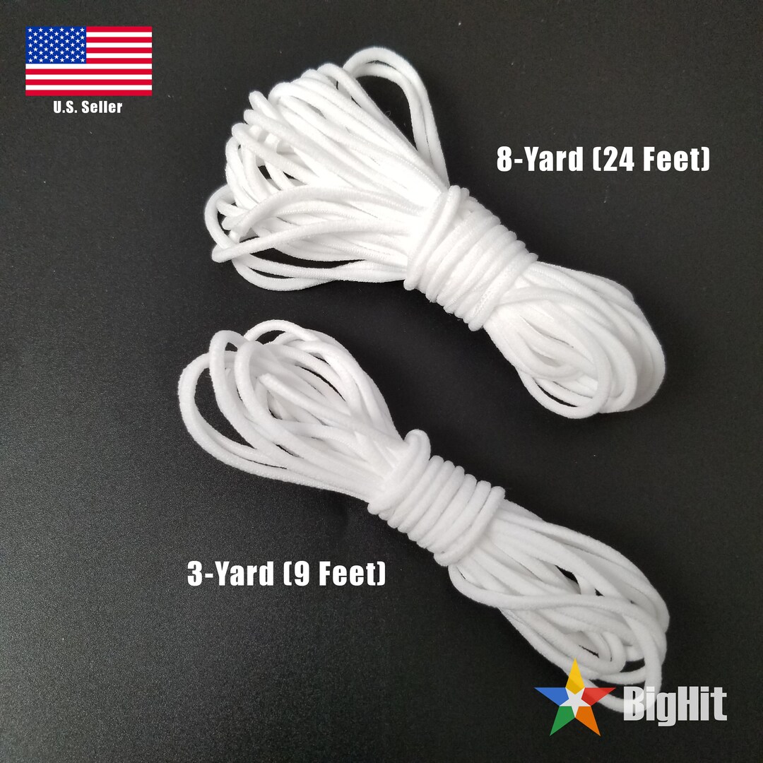 Elastic for Face Mask, Elastic Cord, Elastic Band, Round Elastic, Soft ...