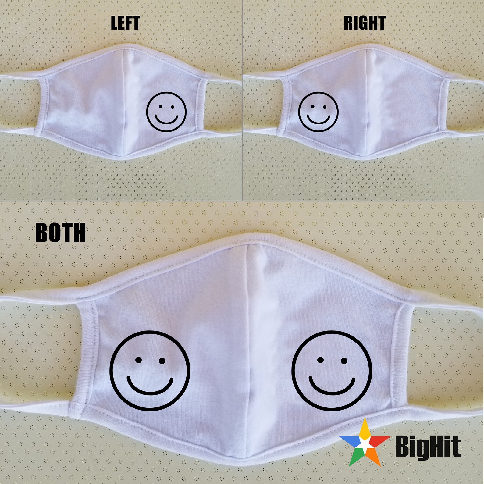 Happy Face Face Mask Smile Face Mask Happy Face Mask Happy - Etsy