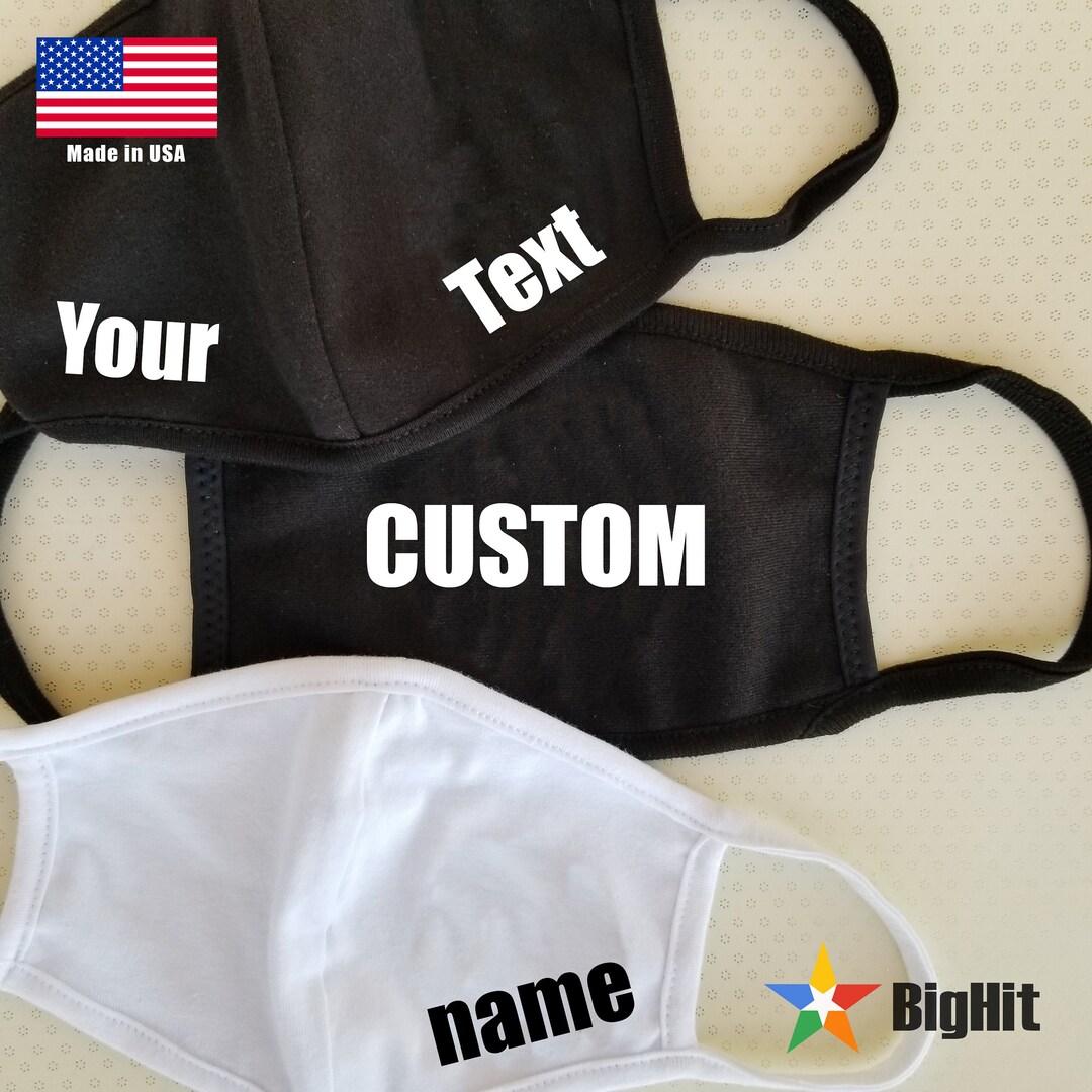 Custom Text Face Mask Text Face Mask Custom Face Mask - Etsy