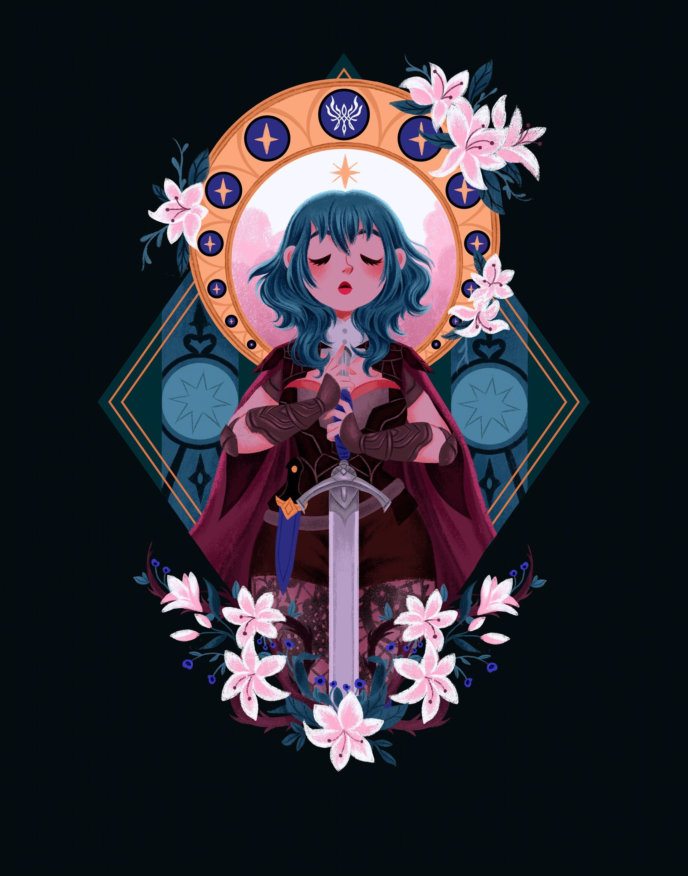 FE3H Byleth Pre-timeskip Print Large Print - Etsy