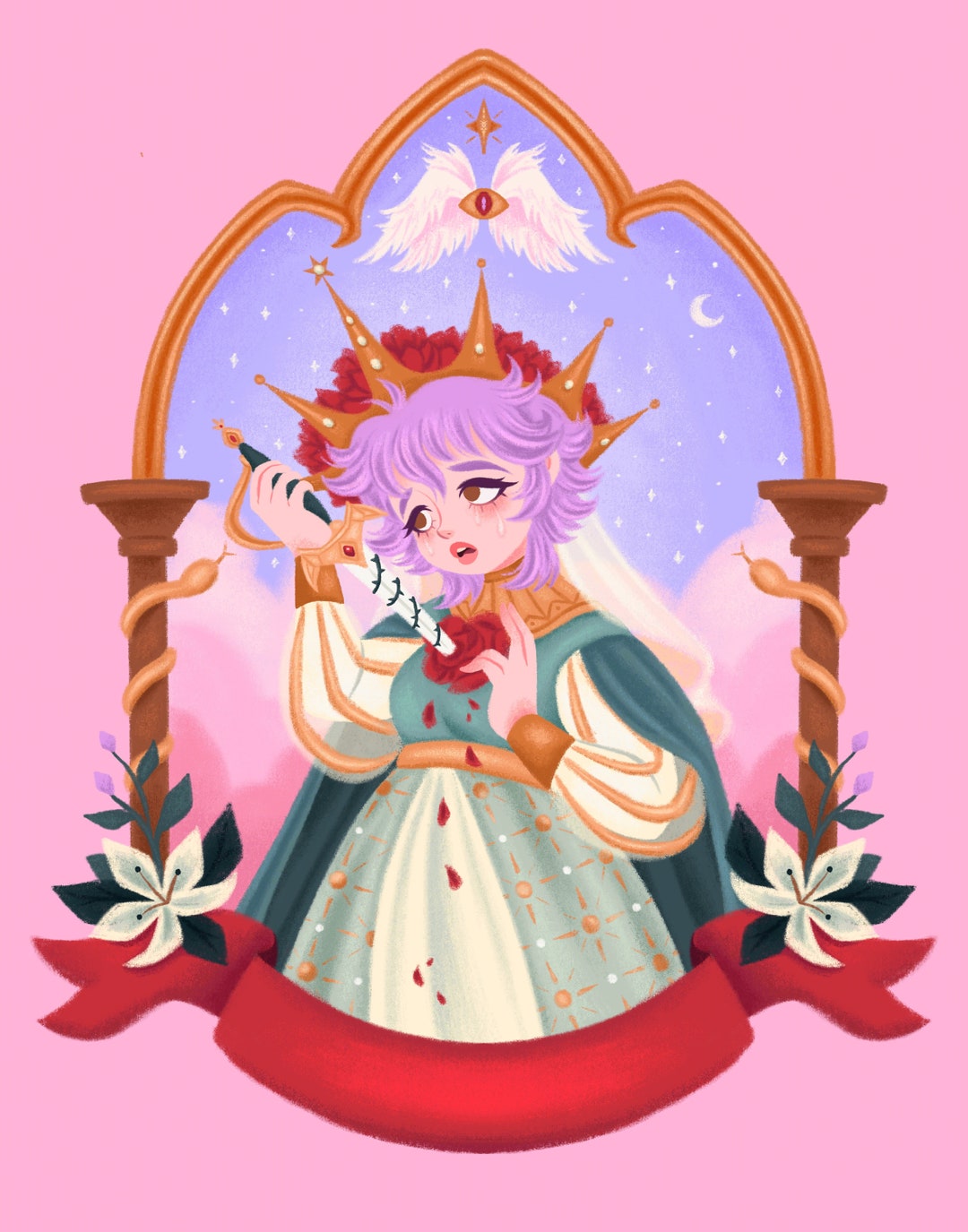 Sacrificial Lamb - Original Character - Large Print - Etsy