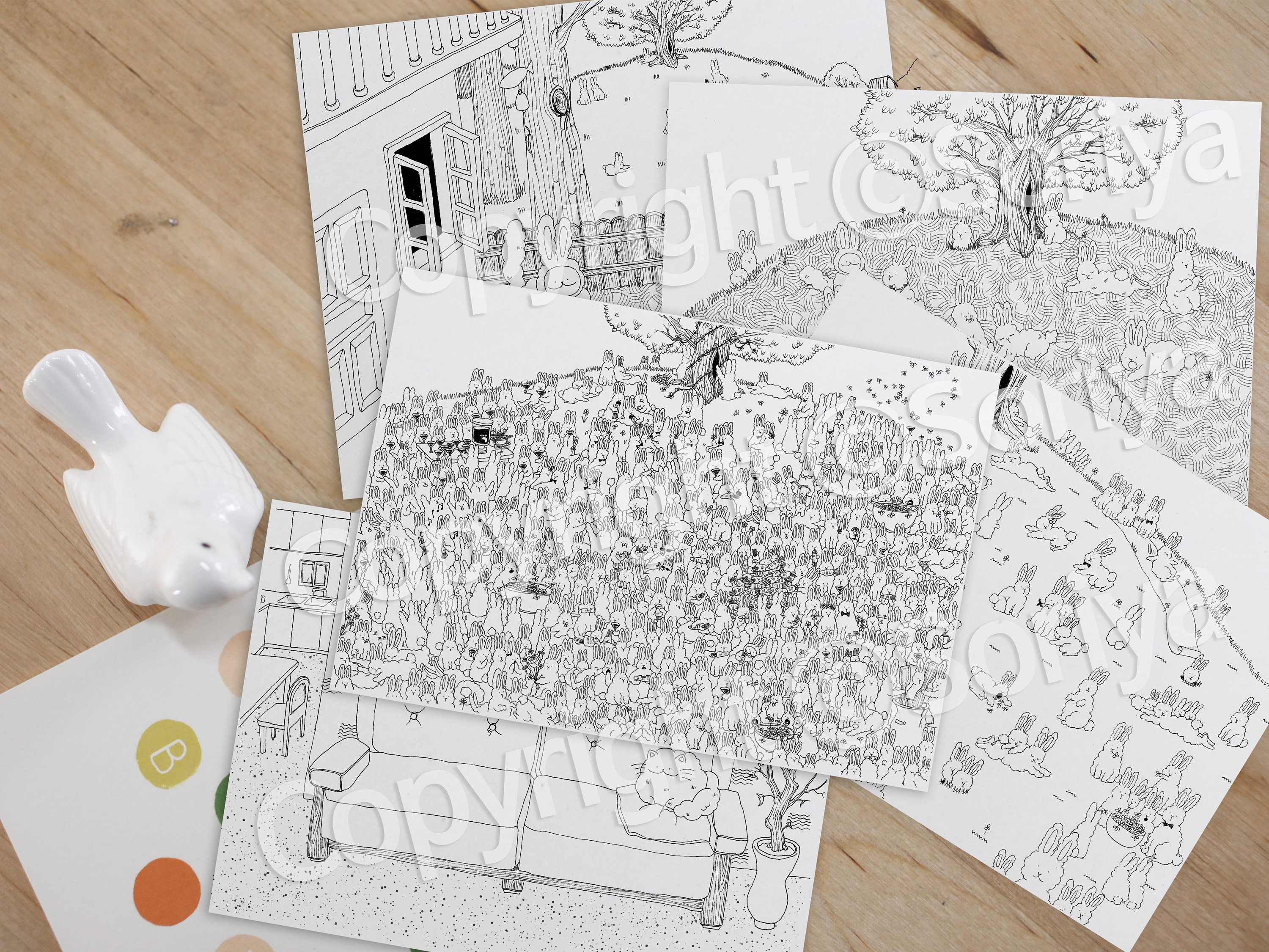 Printable Coloring Pages, Coloring Book Kids, Coloring Book Adults,set ...